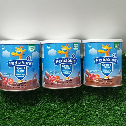 Pack Of 3 - PediaSure Grow & Gain chocolate New Shake Mix - 14.1 Oz ...