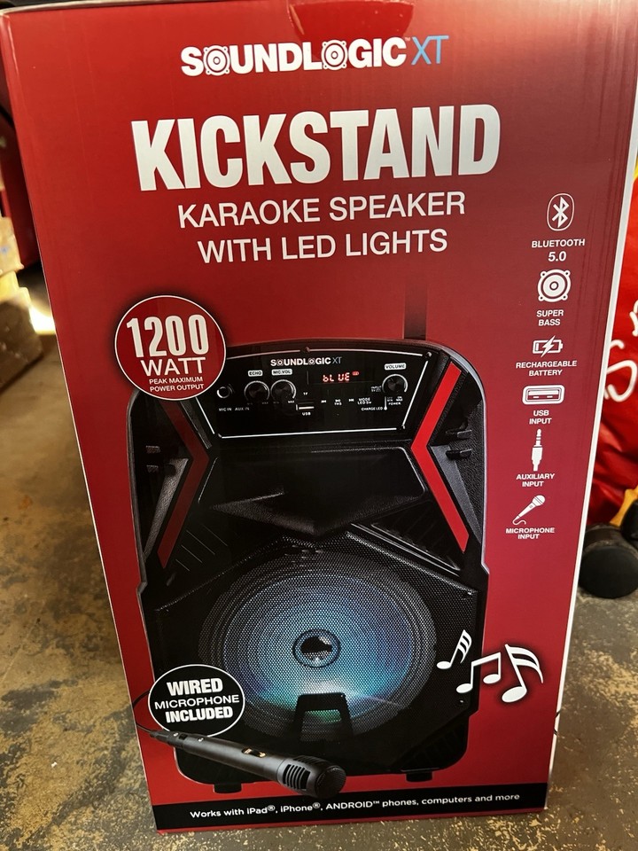 New Portable Karaoke Machine Bluetooth Speaker Soundlogic XT Bluetooth ...