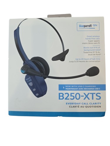 Blue Parrot B250-XTS USB-C Bluetooth Wireless Trucker Headset VXI Phone ...