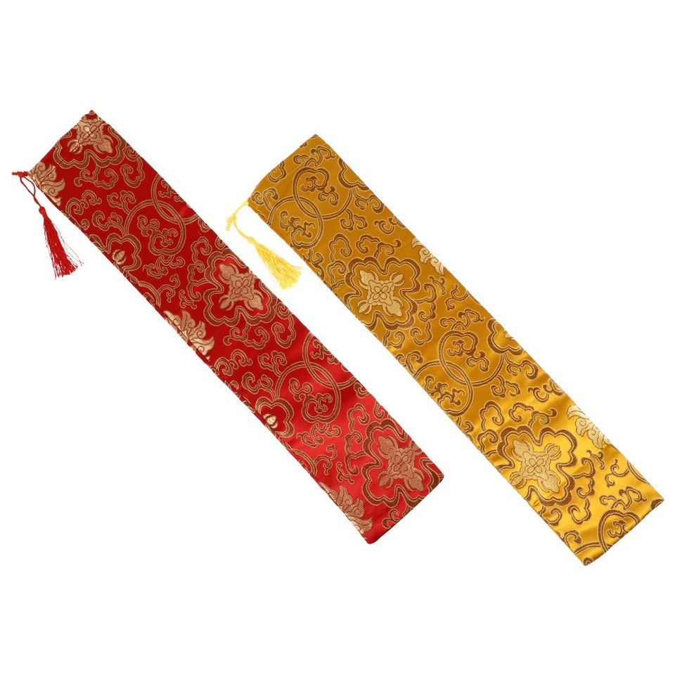 2 Pcs Chinese Scroll Packing Bag Fabric Bags for Painting Works Storage ...