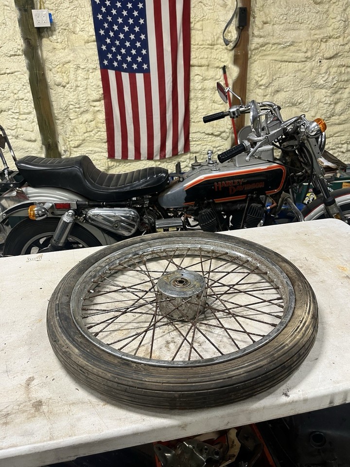 Harley Knucklehead Panhead Shovelhead Chopper 21 Inch Rim Front Wheel ...