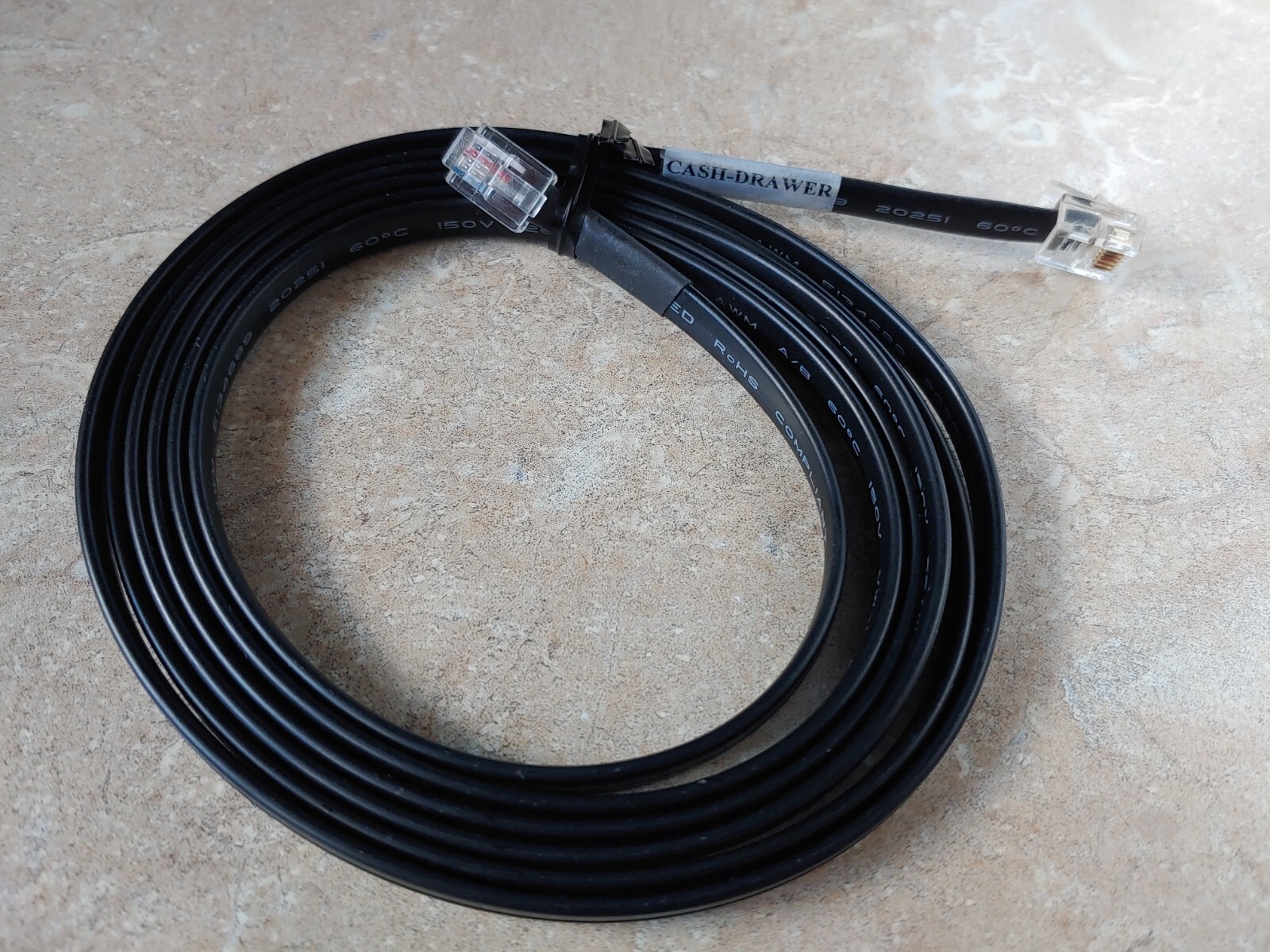 M-S Cash Drawer RJ12 6-Pin Kick Cable to Star Receipt Printer DK Port K ...