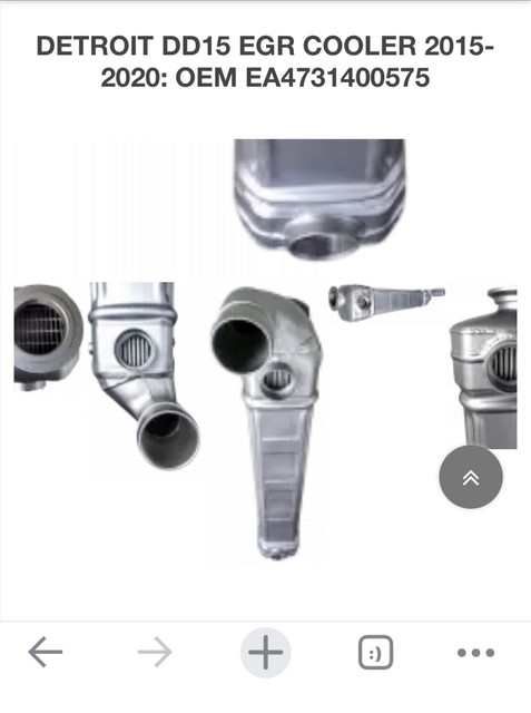 Dd15 EGR Cooler P/n a 4731400575 Detroit Freightliner for sale online ...