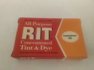 Vintage 1960’s RIT Tangerine 40 Color Dye Concentrate GREAT CONDITION ...