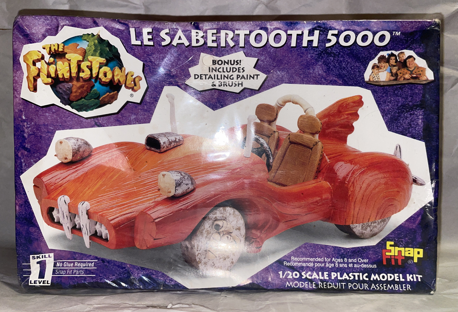 Lindberg 72412 - 1/20 Snap Together Flintstones Le Sabertooth Plastic ...