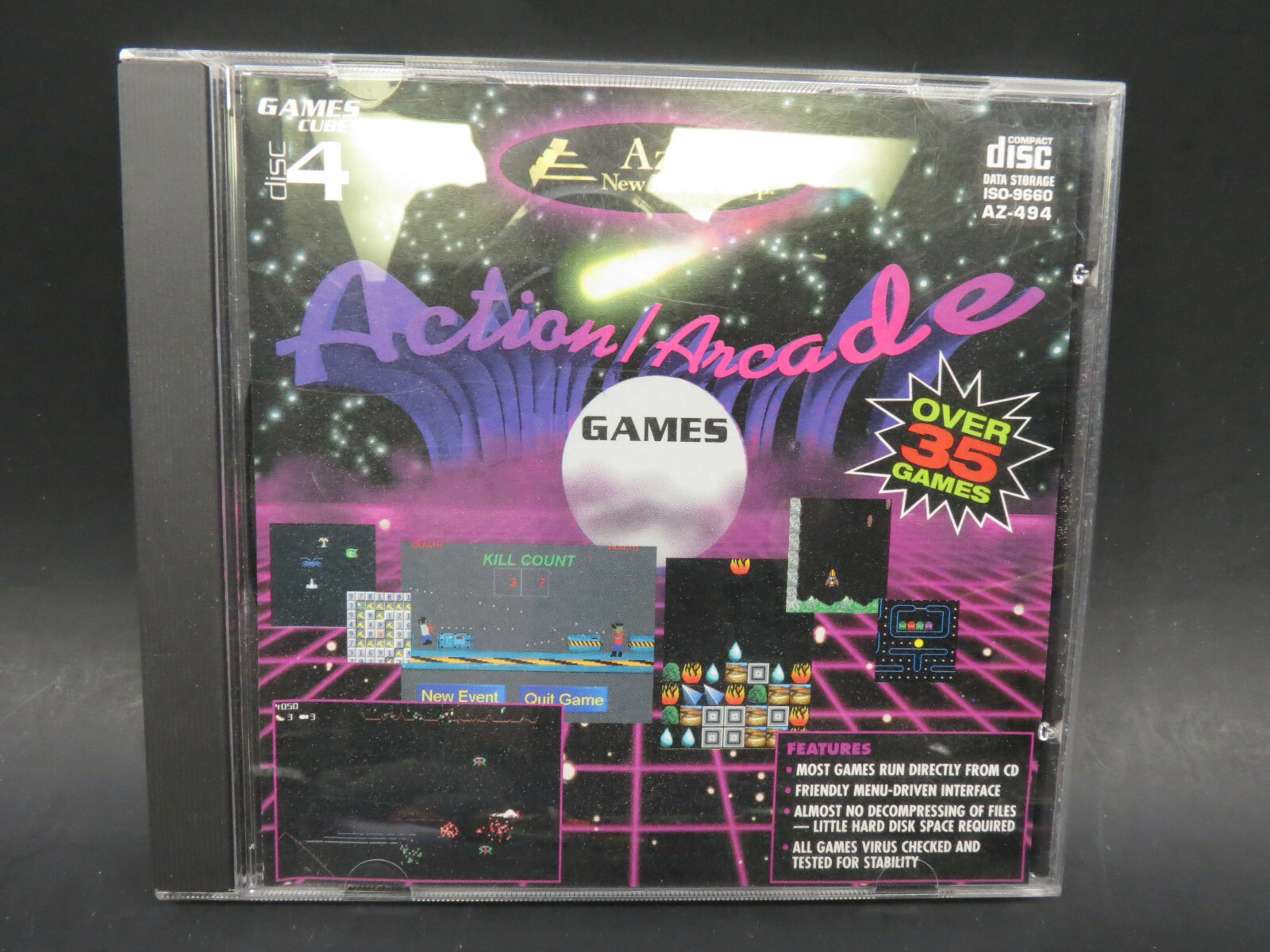 Games Cube Disc 4 ACTION ARCADE GAMES by Aztech New Media, 1996 CD-ROM ...
