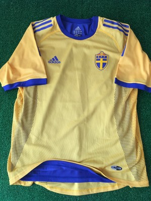 Sweden 2002 Home Jersey M Authentic World Cup Double Layer Authentic | eBay