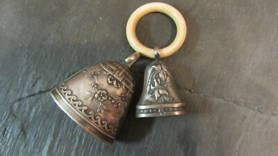 antique belle Epoque baby bells , silver, Set von 2 Baby Glöckchen | eBay