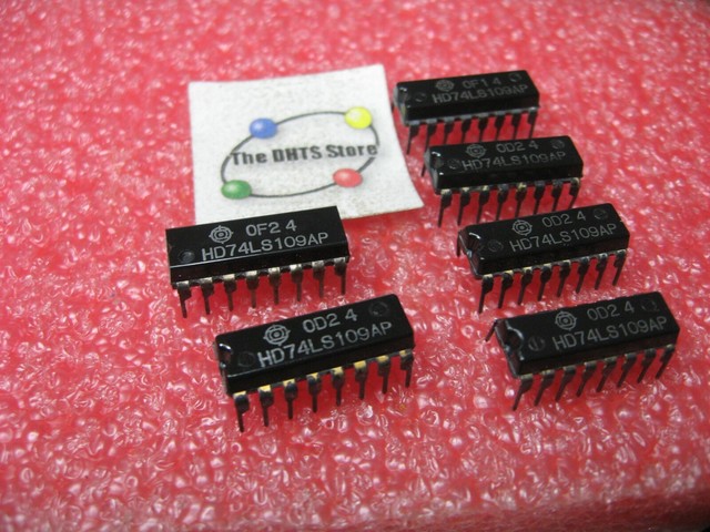 HD74LS109AP Hitachi IC TTL Dual JK Flip-Flop 74LS109 74109 - NOS Qty 6 ...