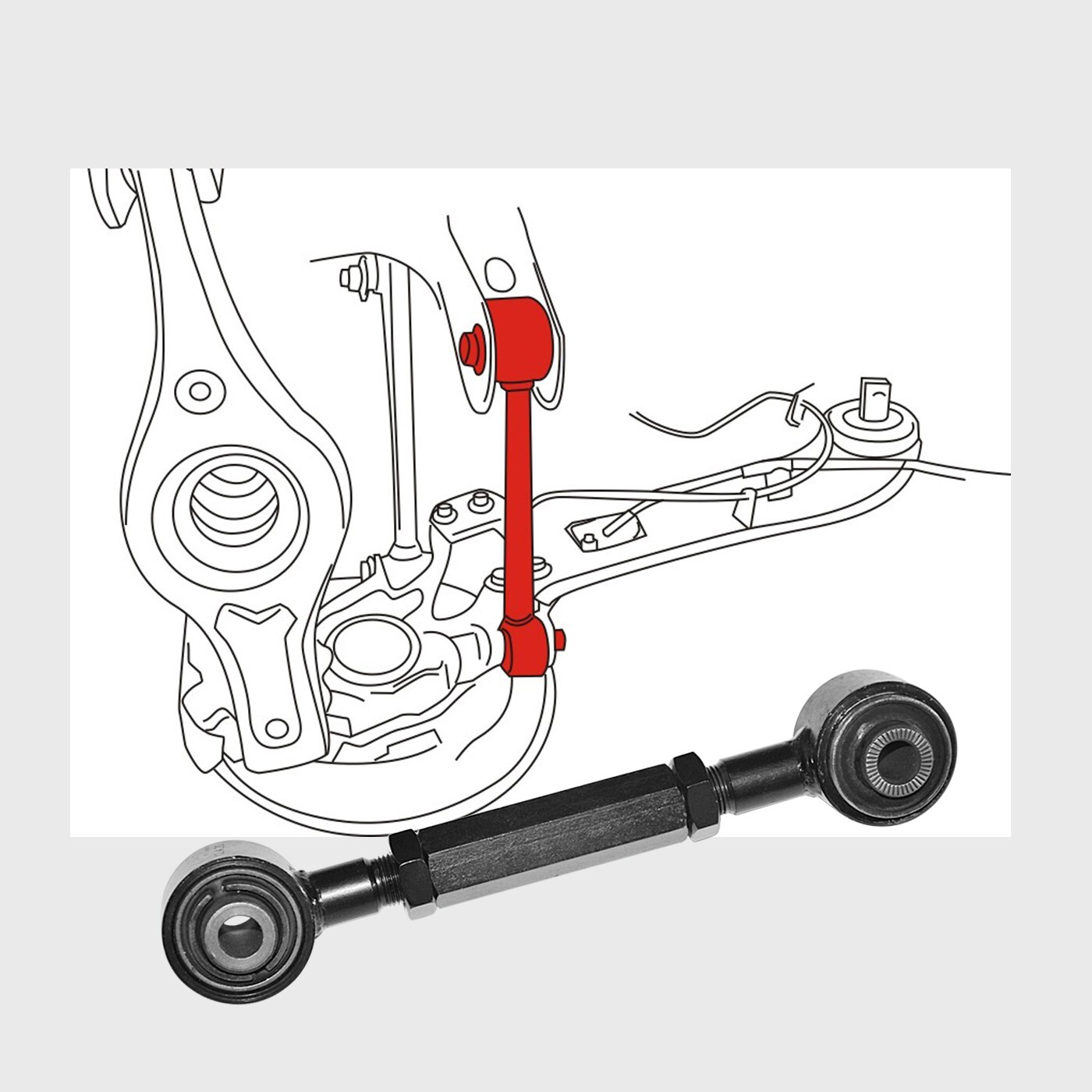 2pcs alignment control Arms Adjustable Rear Toe Kit For Acura 2007-2008 ...
