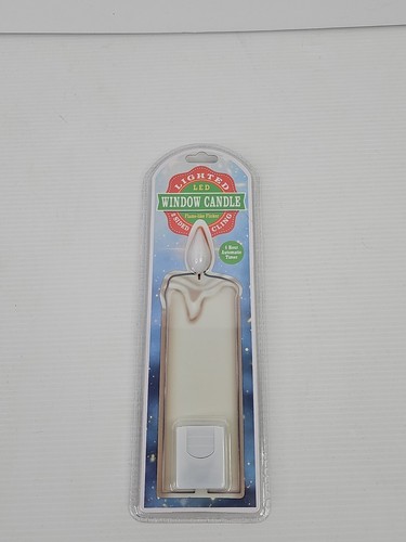 NEW Gerson LED Red Candle Window Cling with Warm WHITE LED Light 7" H ...