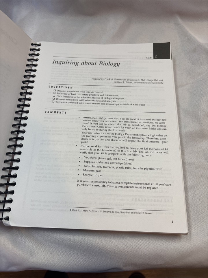 Exploring Biology 3e Cengage Lab book Signature Lab Series | eBay