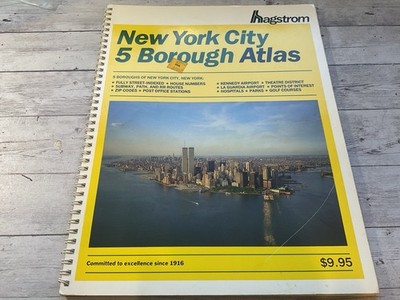 ORIGINAL VINTAGE NYC NY 5 BOROUGH ATLAS HAGSTROM MAP | eBay