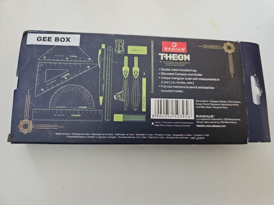 Radius Theon Metal Technical Precision Drawing Math Geometry Set 12pc ...