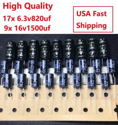 26pcs XBOX 360 Motherboard Capacitors Replacement Repair kit 820uf 6.3v ...