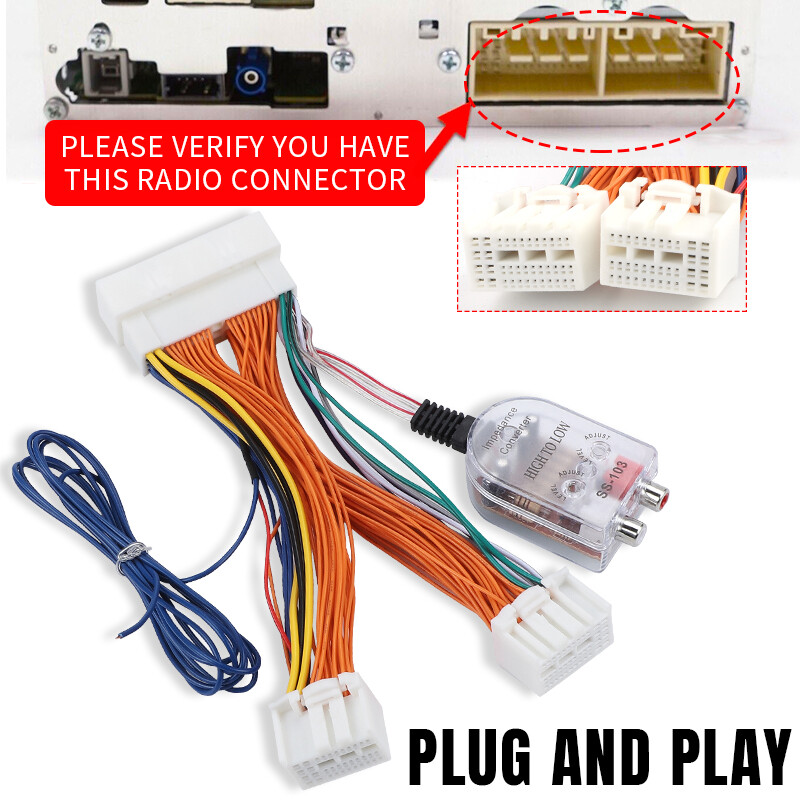 Factory Radio Add A Subwoofer Amplifier Harness For select Kia Hyundai ...
