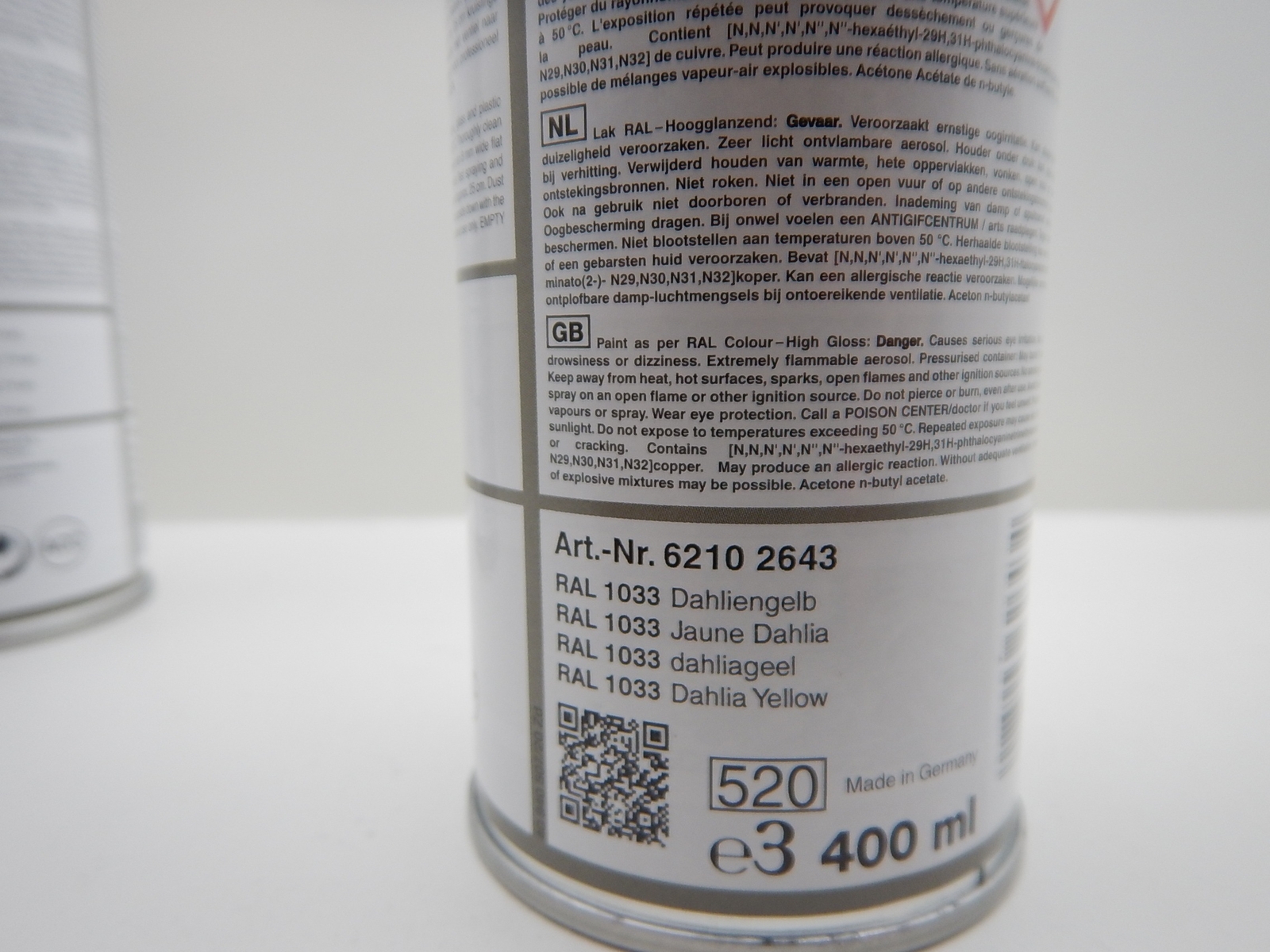KFZ LACK RAL AUTOLACK LKW SPRAYDOSE SPRÜHDOSE LACKSPRAY FARBE 400ML ...