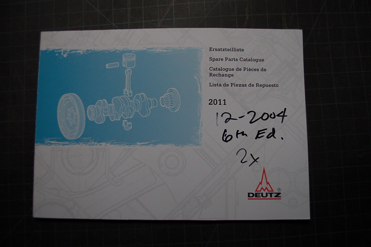 KHD DEUTZ 2011 Diesel Engine SPARE Parts Manual book owner guide ...