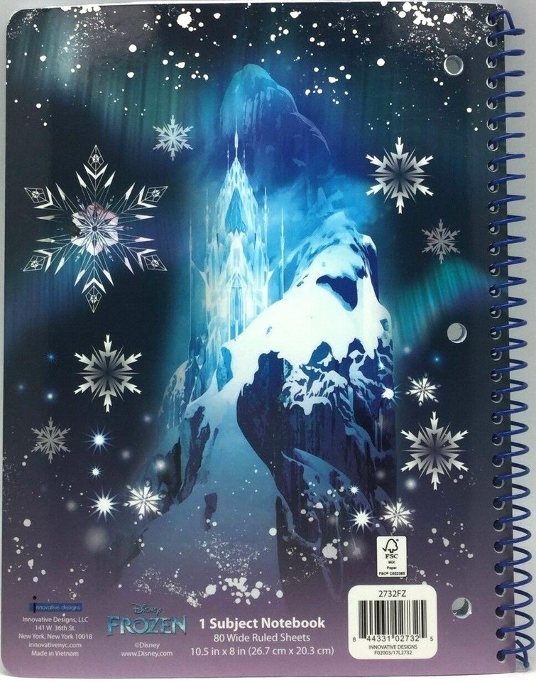 Disney Frozen Elsa Anna Olaf 5 Piece Stationery Set Notebook Sticker ...