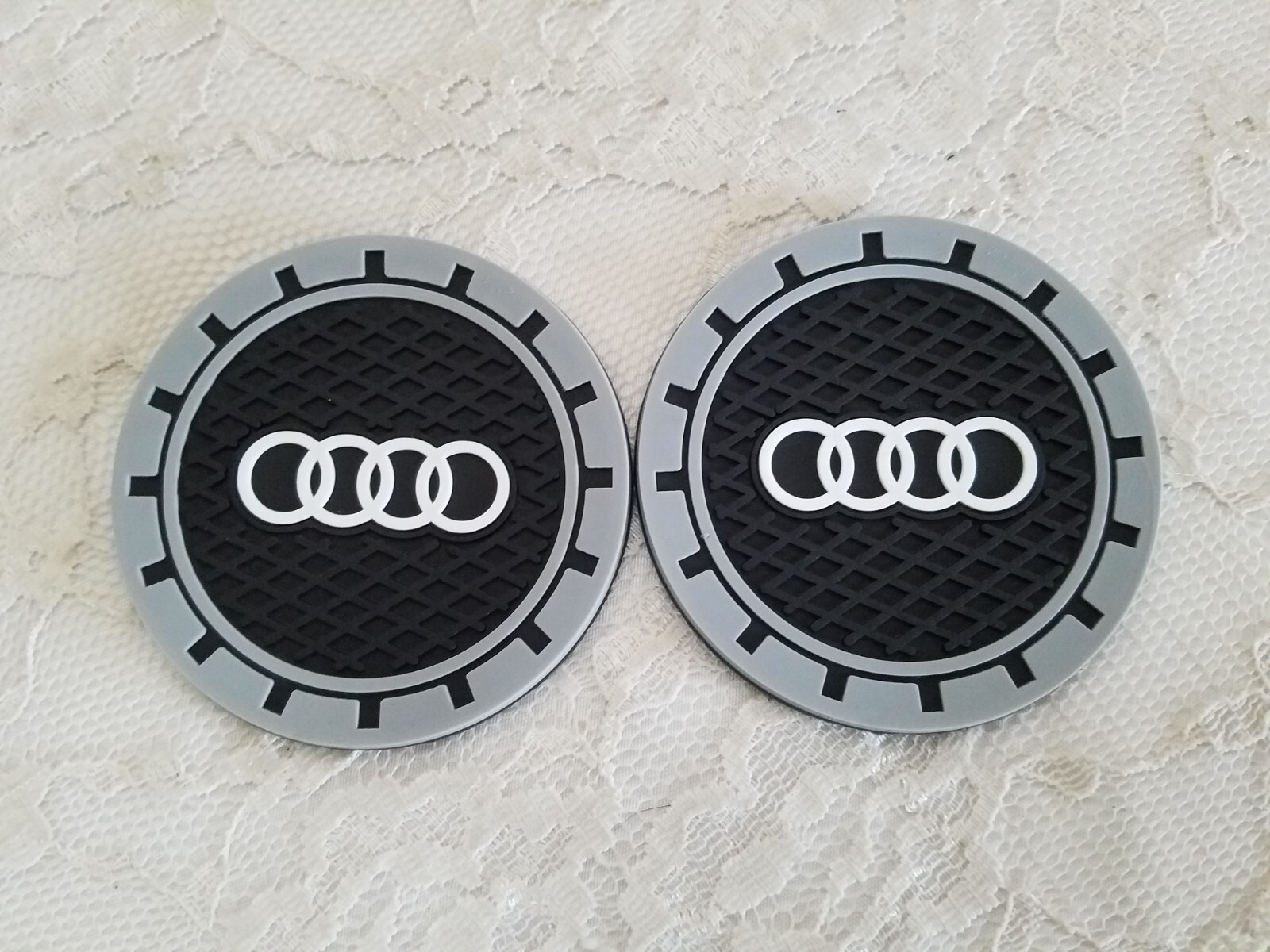 UNIVERSAL COASTERS 2PC 2.75" SILICONE CAR AUTO CUP HOLDER INSERT (FIT ...