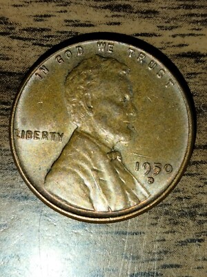 1950 -D Lincoln Wheat Penny/ one cent US coin (Denver mint mark) | eBay