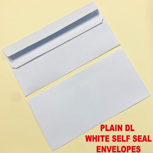 DL PLAIN WHITE Self Seal Strong Envelopes 10 20 50 100 200250 500 1000 ...