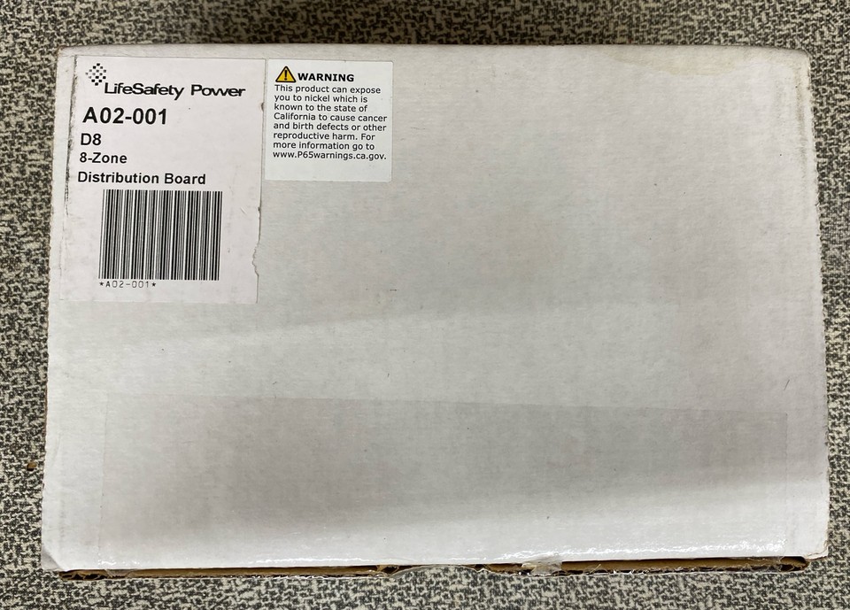 LifeSafety D8 Auxillary Power Distribution 8-Zone Output Module A02-001 ...