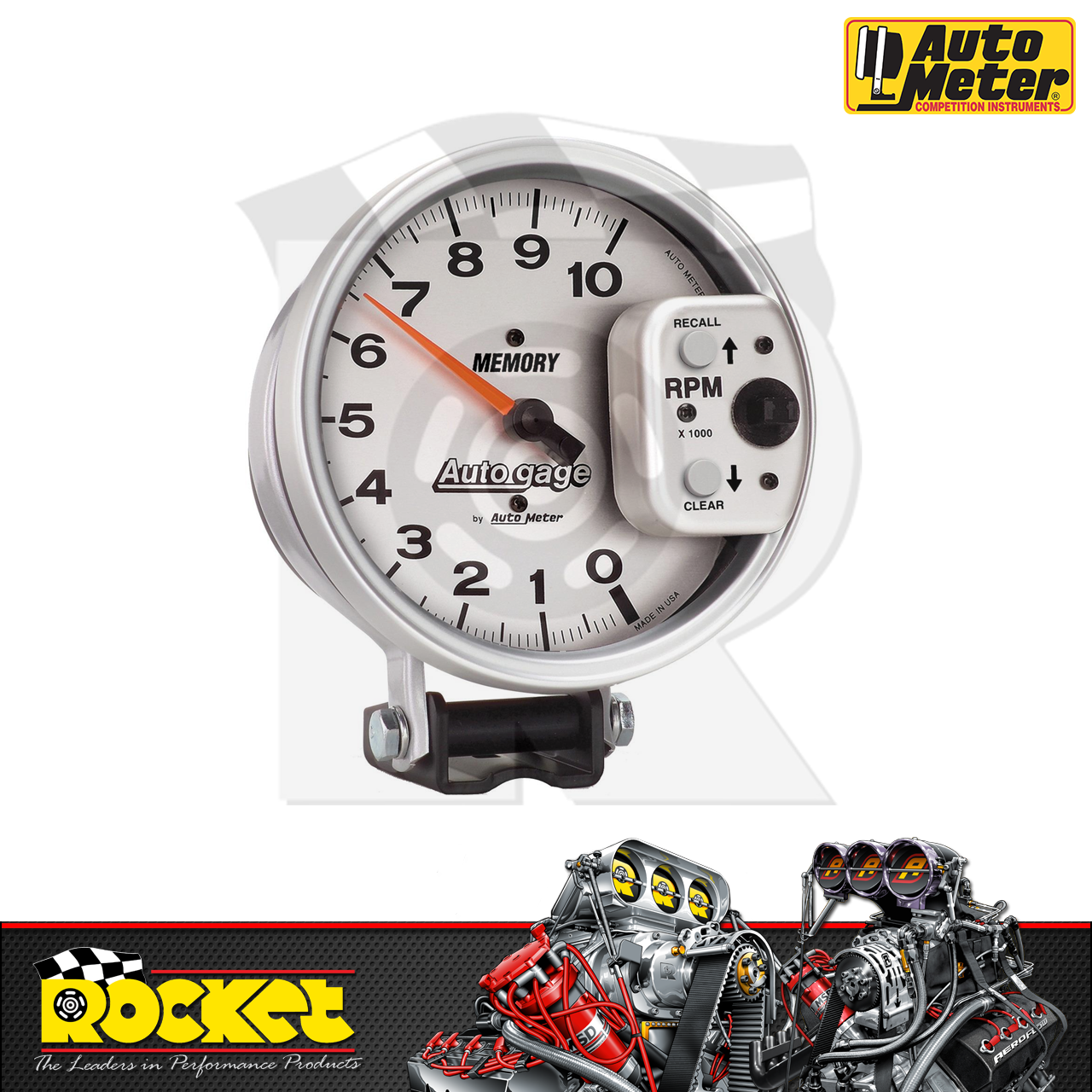 Auto Meter Auto Gage 5 Tachometer w/ Memory 0-10000RPM - AU233907 | eBay