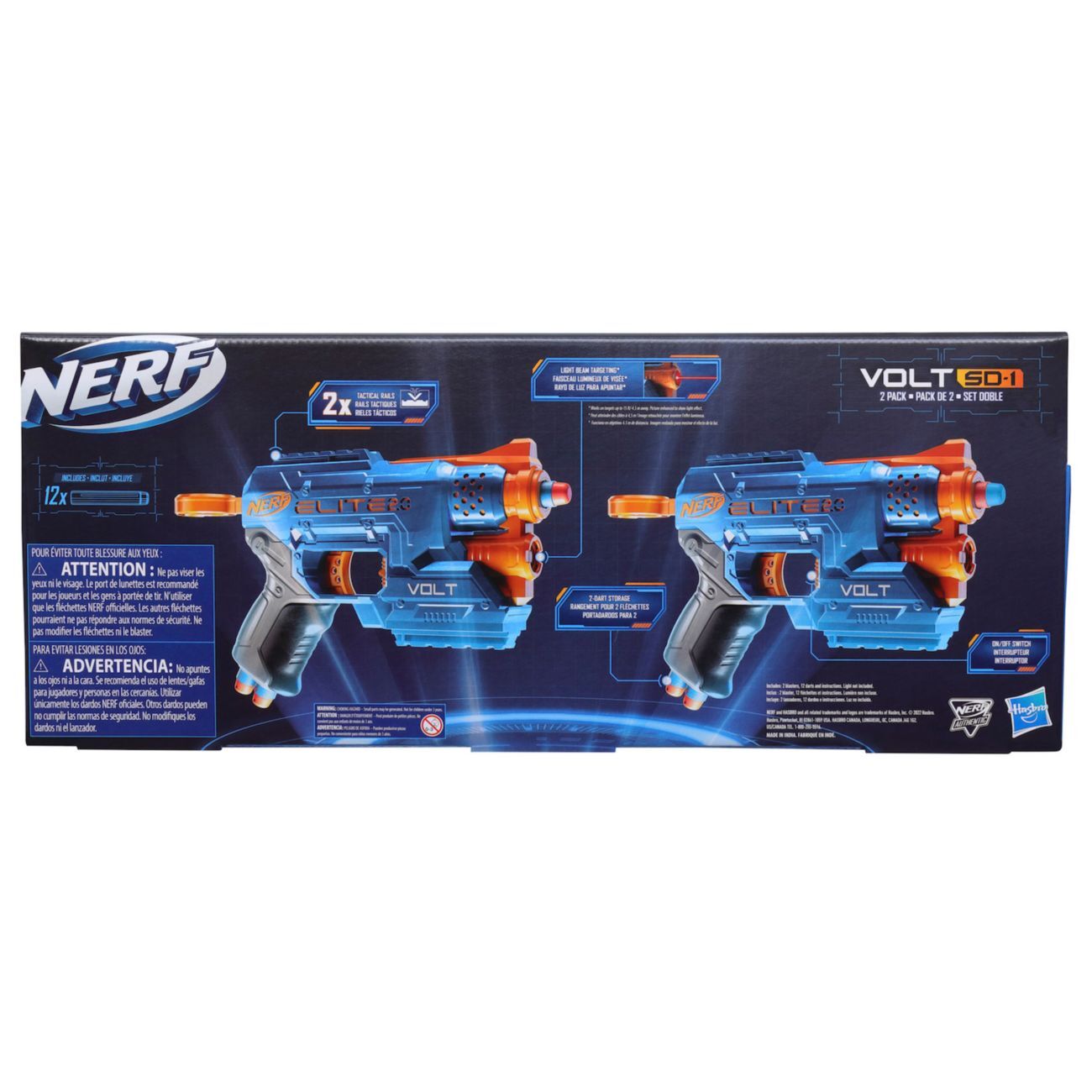 Nerf Nerf Elite 2.0 Volt SD-1 2-Pack Dart Blasters, Multicolor | eBay