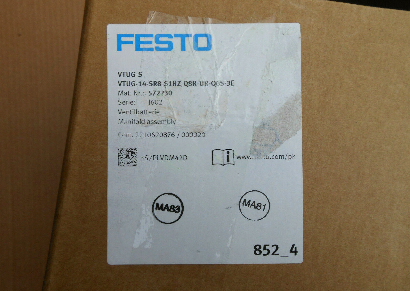 FESTO Ventilbatterie VTUG-S mit 3 Magnetventilen, 572230, NEU, OVP | eBay