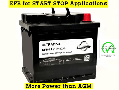12V Car Battery, Type 063H, YBX9012, 50Ah 540CCA AGM Start Stop Yuasa ...