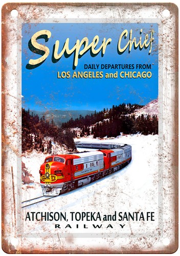 Vintage Santa Fe Railroad Retro Look Metal Sign ZL405 | eBay