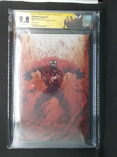 Absolute Carnage #4 CGC SS 9.8 Virgin Variant signed Cates Stegman ...