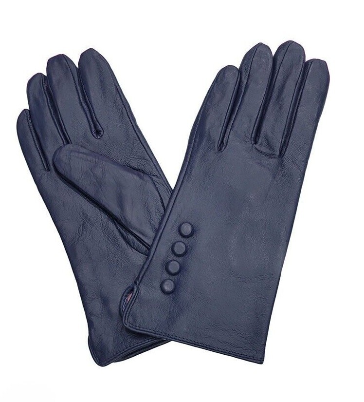 Ladies Leather Button Gloves Soft Comfortable Stylish Winter Gloves | eBay
