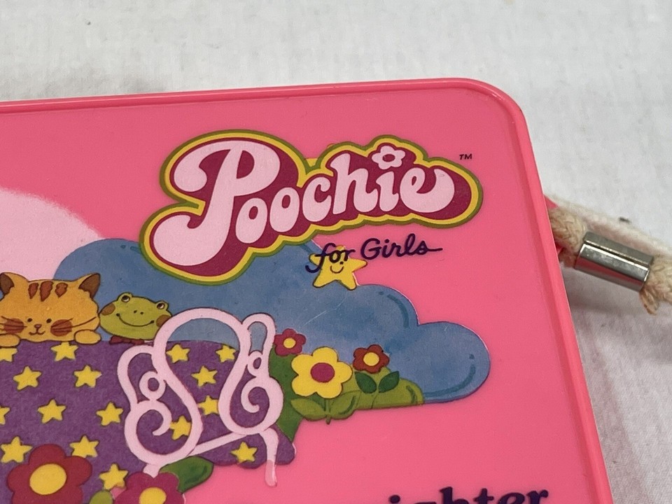 Vintage 1982 Poochie For Girls Overnighter Pink Plastic Box Purse Case ...