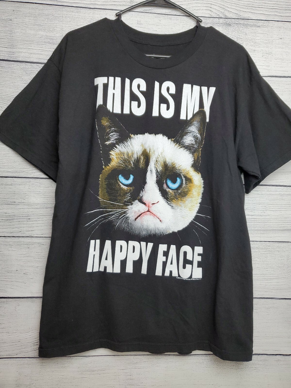 Official GRUMPY CAT Brand THIS IS MY HAPPY FACE T-Shirt Size Large NWOT ...
