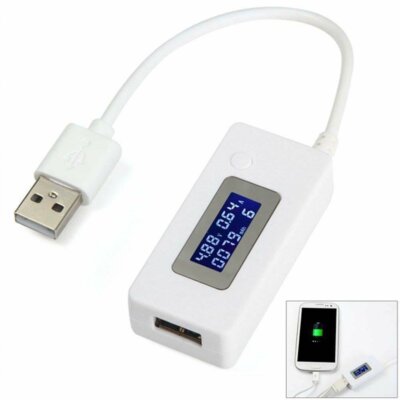 LCD Dual USB Charger Mobile Power Detector Voltage Current Meter Tester ...