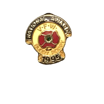 VFW Buddy Poppy National Award Hat Lapel Pin 1995 | eBay