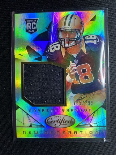 2015 Panini Certified Garrett Grayson Jersey Patch /799 RC #NG-GG ...