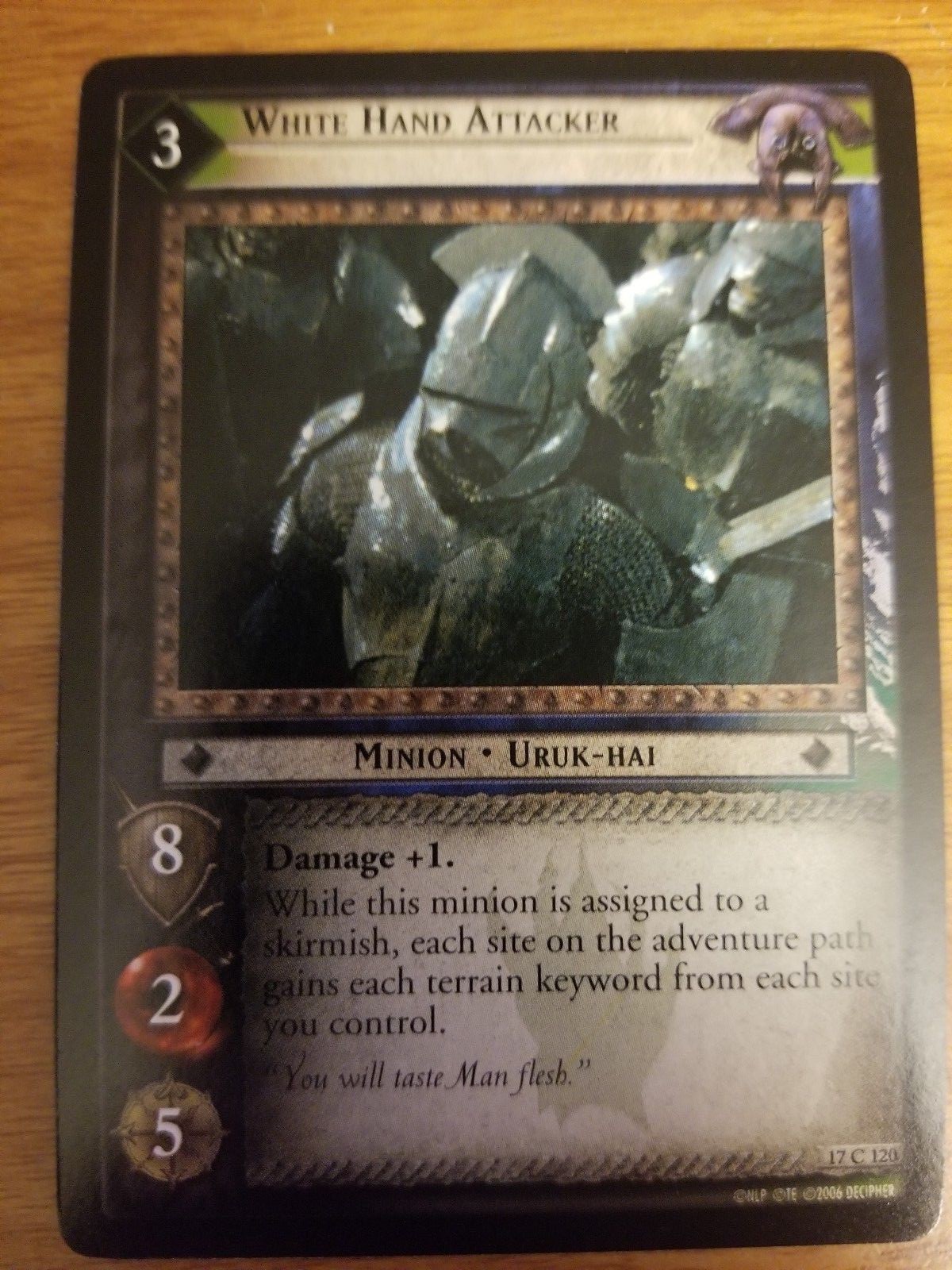 Lord of the Rings TCG Rise of Saruman 17C120 White Hand Attacker CCG ...