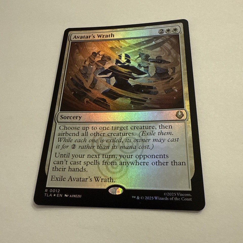 Avatar's Wrath FOIL 12 Avatar The Last Airbender TLA MTG Rare Unplayed ...