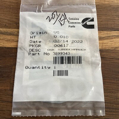 Cummins OEM Turbocharger Gasket 3899343 | eBay