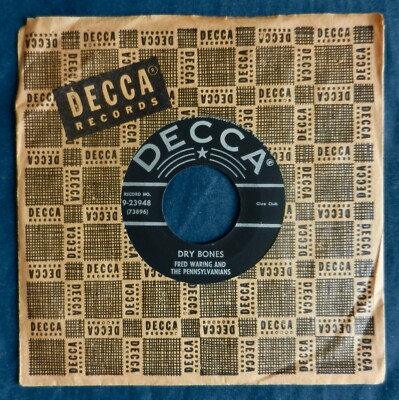 Fred Waring 7" 45 rpm Dry Bones/Ole Moses Put Pharaoh In His Place ...