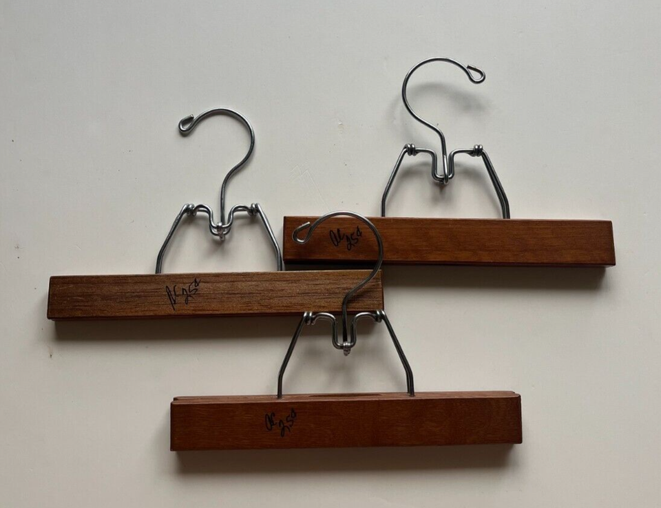 Dark Wood Pants Art Hanger Trio Vintage Boho | eBay