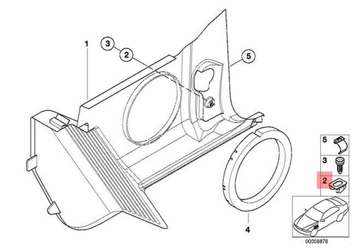 Genuine BMW 5Pcs. Locking Insert M3 M6 Z3 Roadster E24 E28 E30 E31 ...