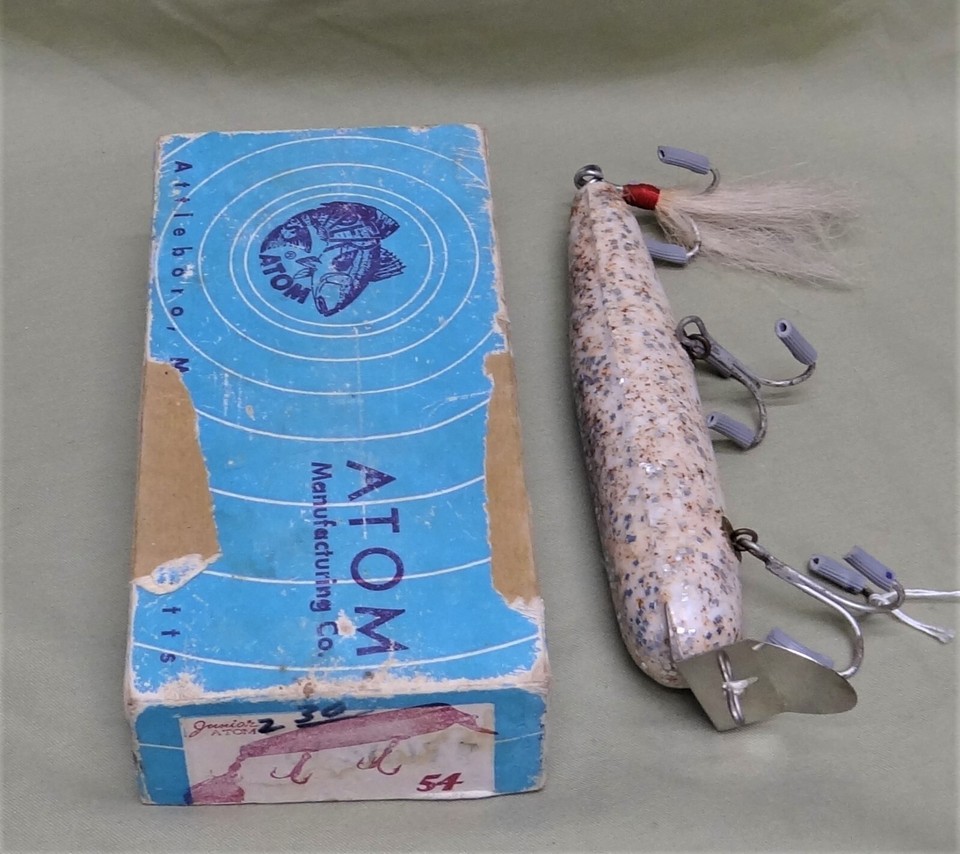 Atom Mfg. Co., "Striper Atom, Jr.", 6 1/2", Blue/Silver Flake in ...