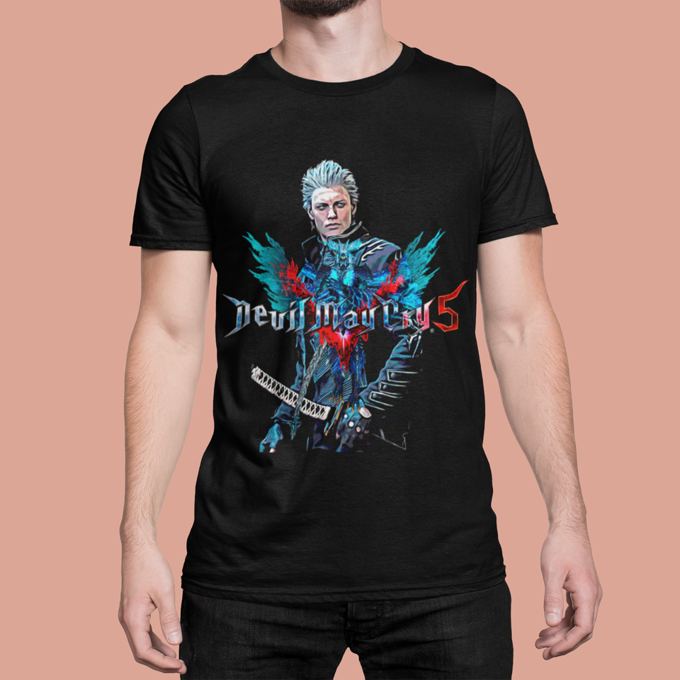 Devil May Cry Vergil Graphic Unisex Heavy Cotton Tee Shirt Gaming ...