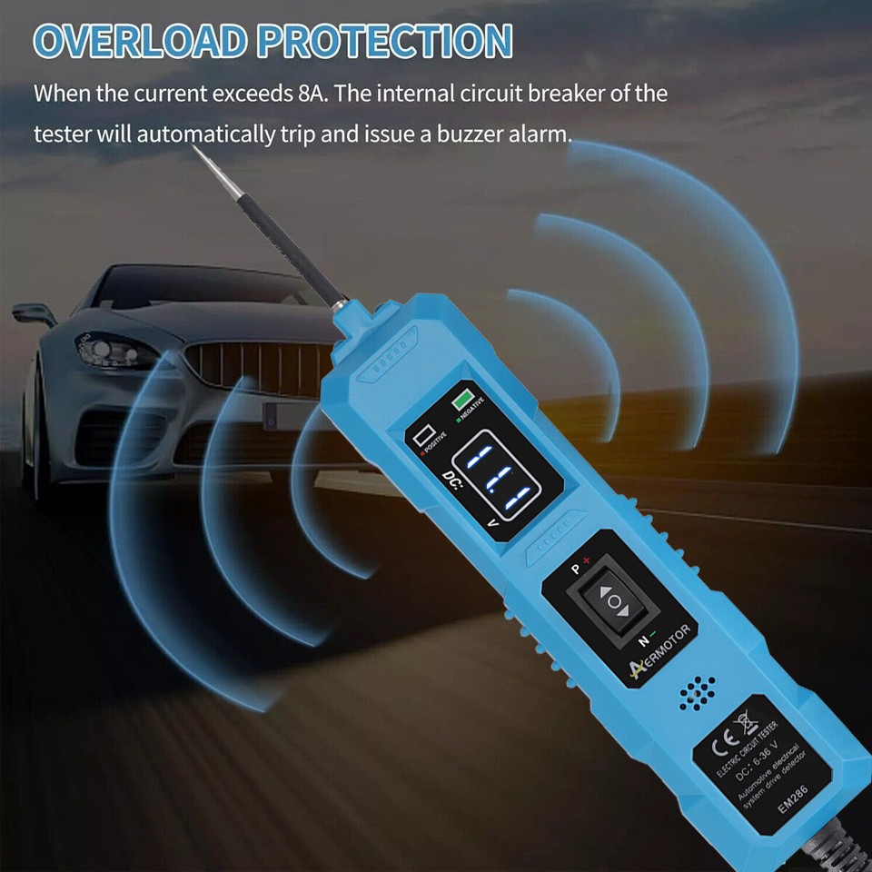 Automotive Digital Power Probe Circuit Electrical Tester Test Lead ...