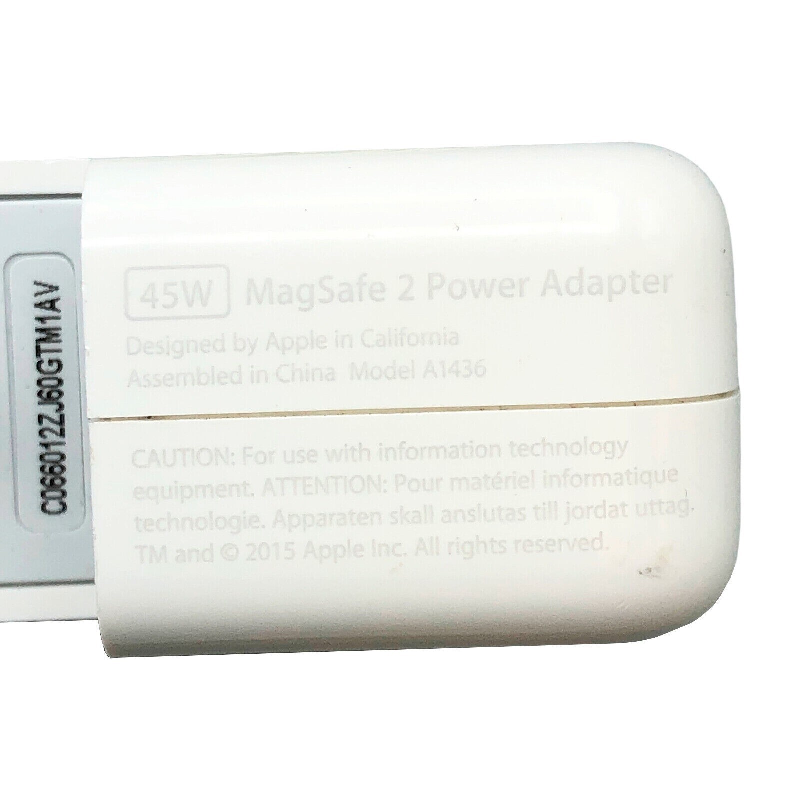 Genuine APPLE MacBook Air Magsafe 2 45W Power Adapter Charger A1436 ...