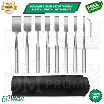 8 Pcs Hibbs Chisel Set Orthopedic Surgical Medical Instruments German ...